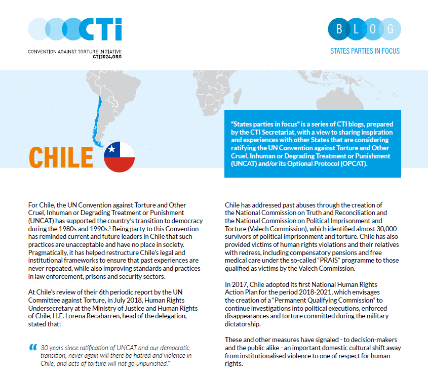State parties in focus - Chile - CTI - Convention Against Torture ...